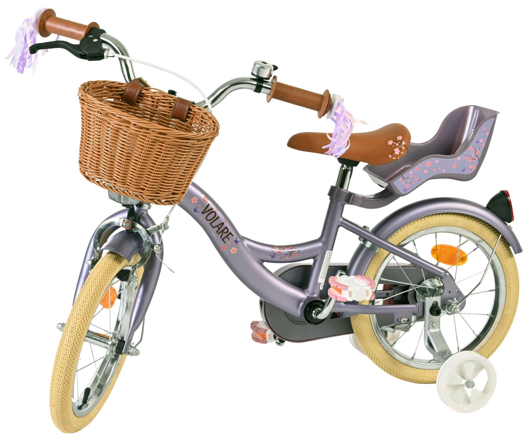 Volare Blossom Kinderfiets - Meisjes - 14 inch - Paars