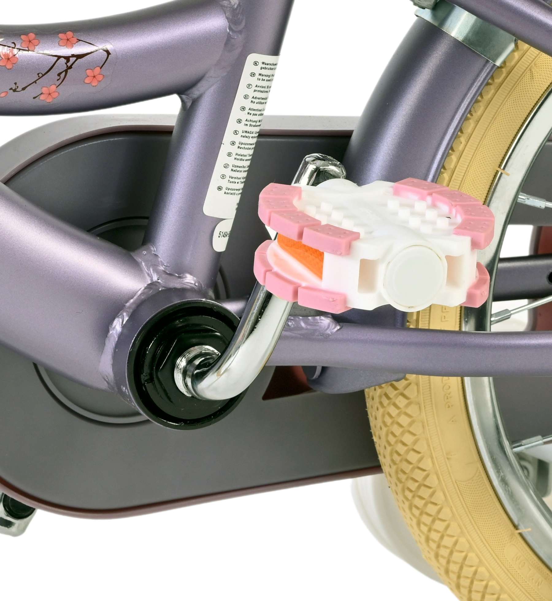 Volare Blossom Kinderfiets - Meisjes - 14 inch - Paars