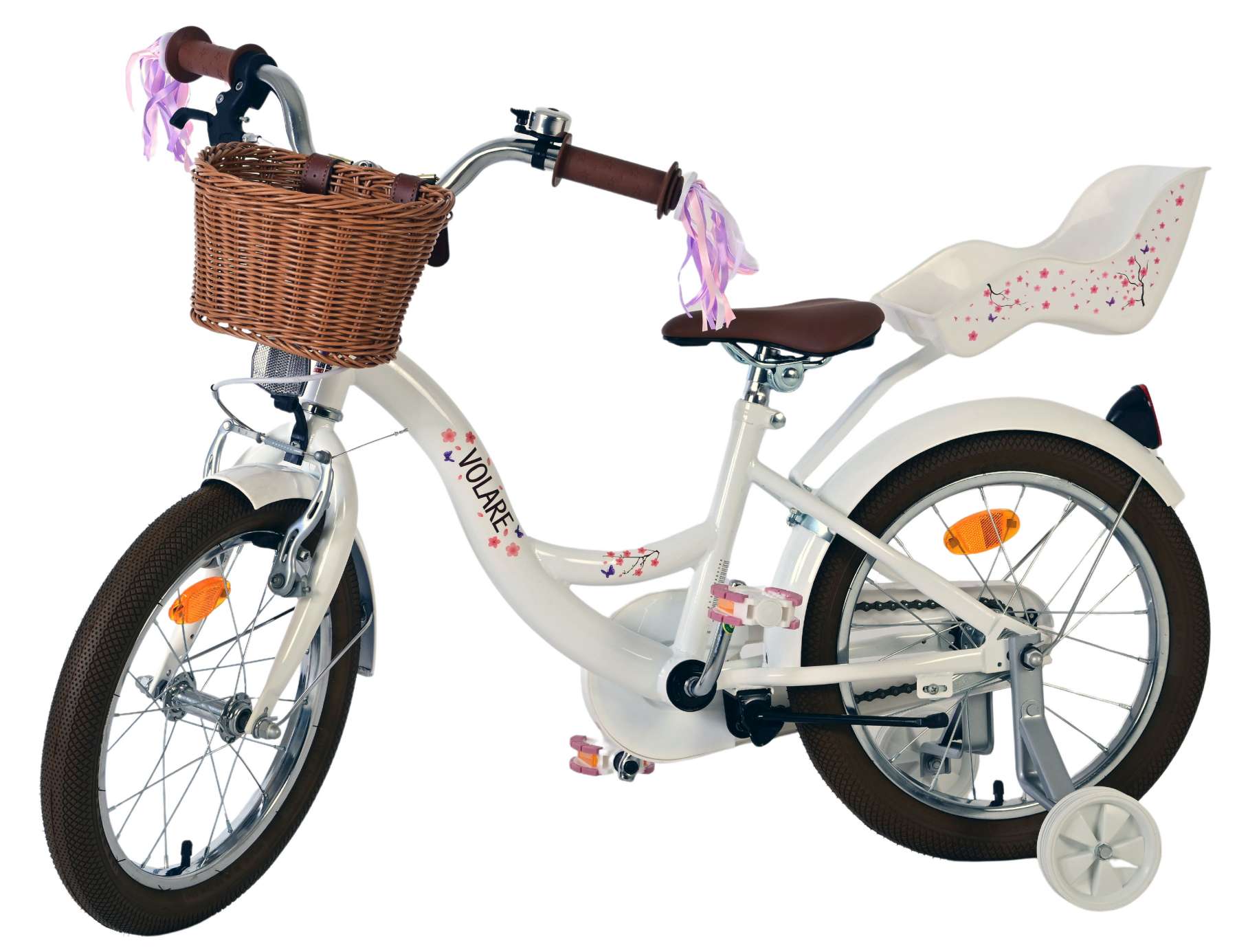 Volare Blossom Kinderfiets - Meisjes - 16 inch - Wit